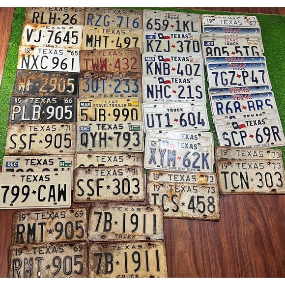 Accents | Vintage Texas License Plates 6s 70s 80s 90s Y2k Lot Of 43 ...